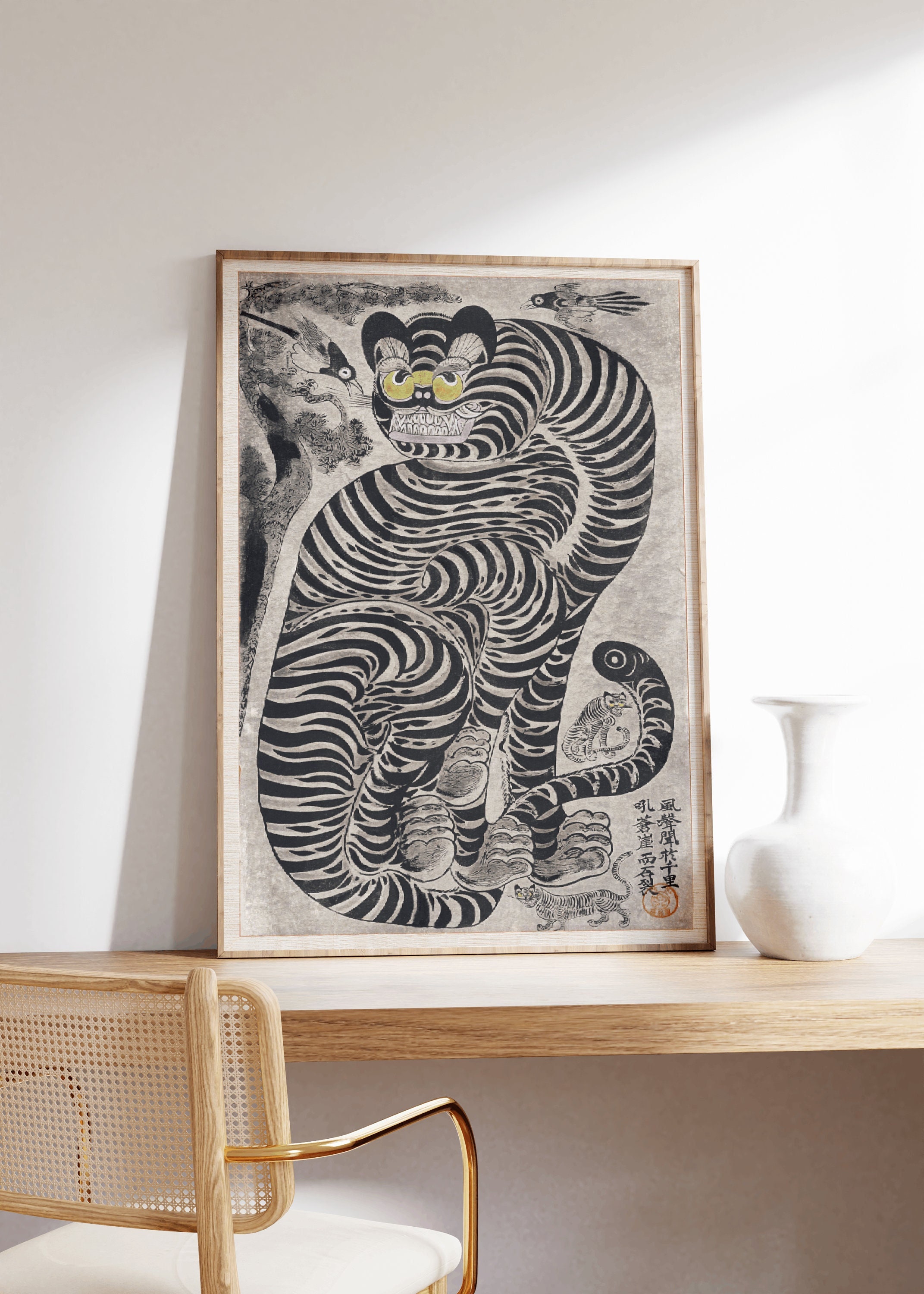 Talismanic Tiger Vintage Poster Botanical Print Art Deco - Etsy