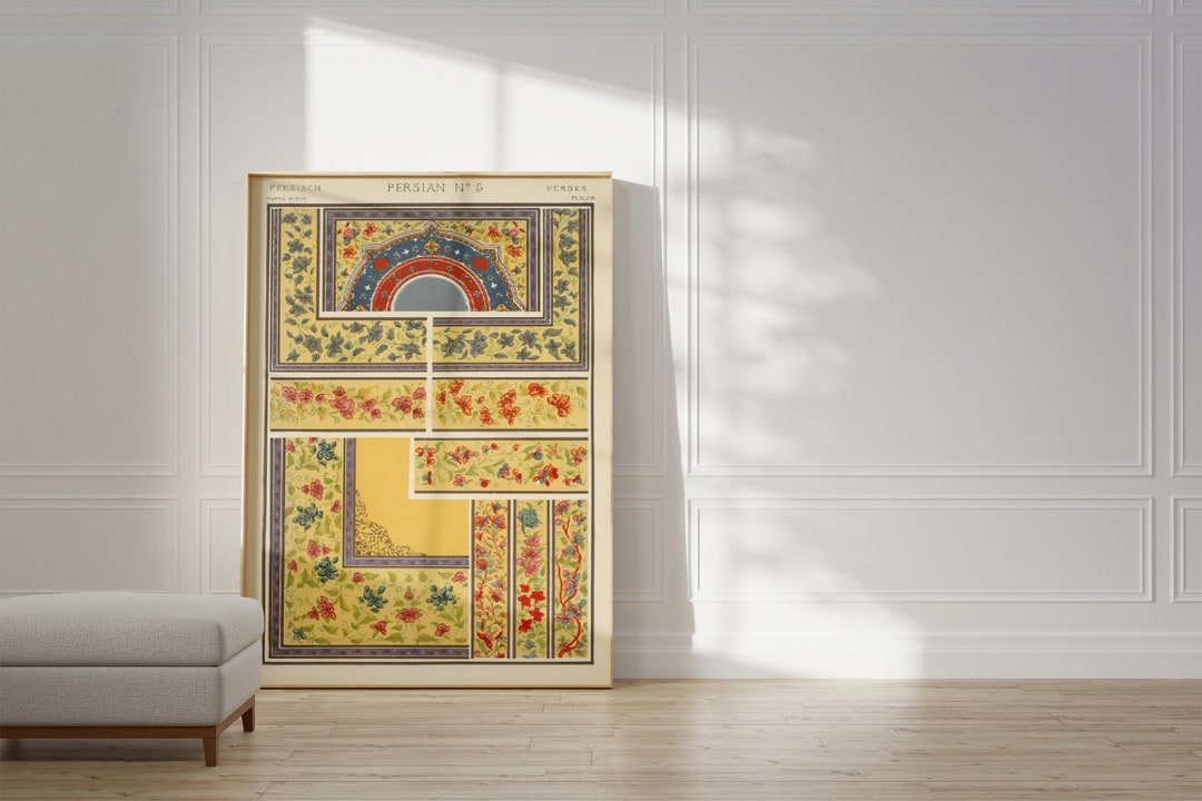 Persian Ornament Print, Persian Art Poster, Vintage Persian Art ...