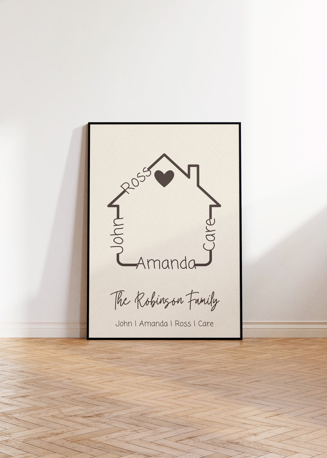 Custom Family Name Poster, Custom Family House Print, Personalised ...