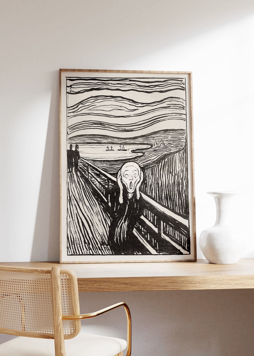 Edvard Munch's the Scream Famous Painting, Vintage Print, Impressionism ...