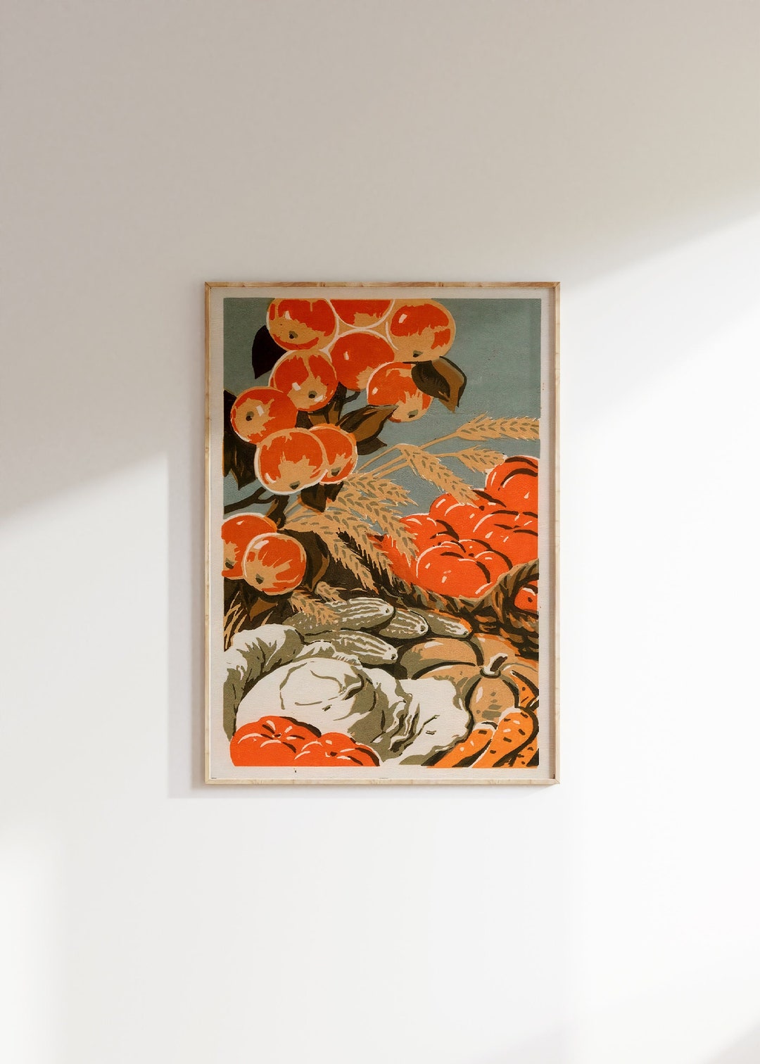 Vintage Vegetables Poster, Farm House Decor, Retro Vegetables Print ...