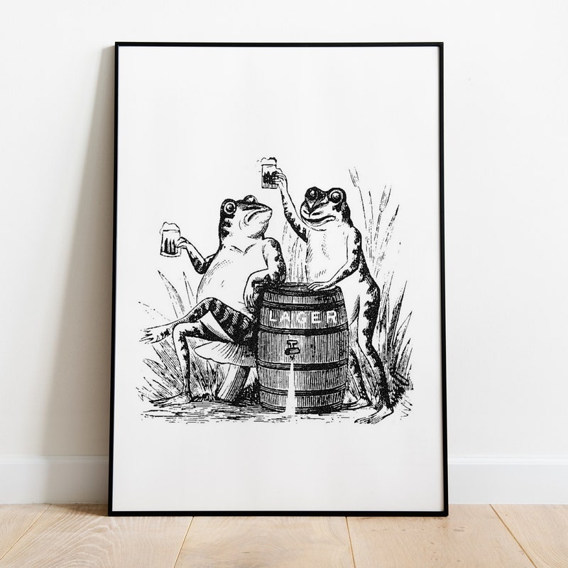Frog Beer Poster - Etsy