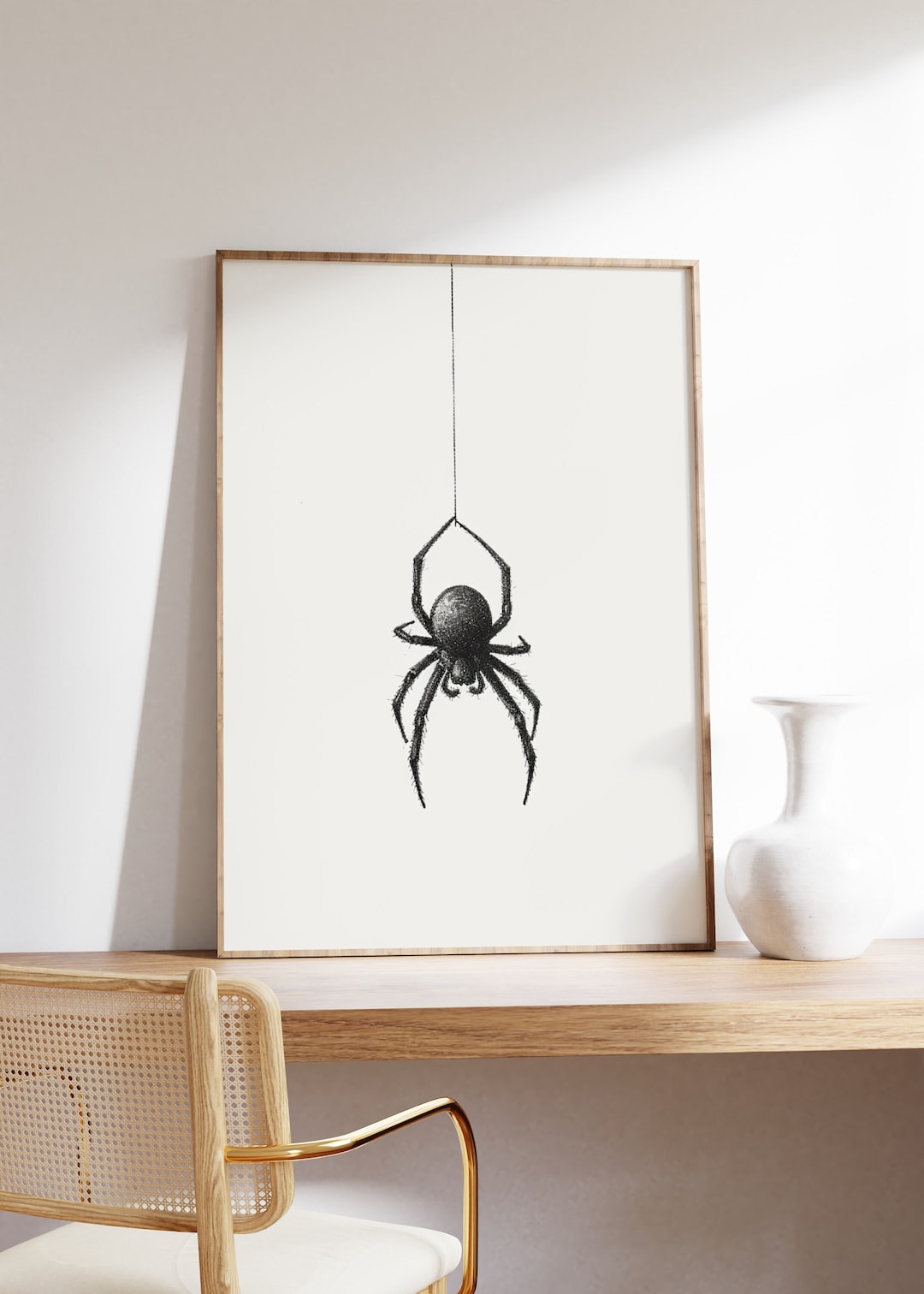 Minimalist Spider Print, Vintage Halloween Wall Decor - Etsy