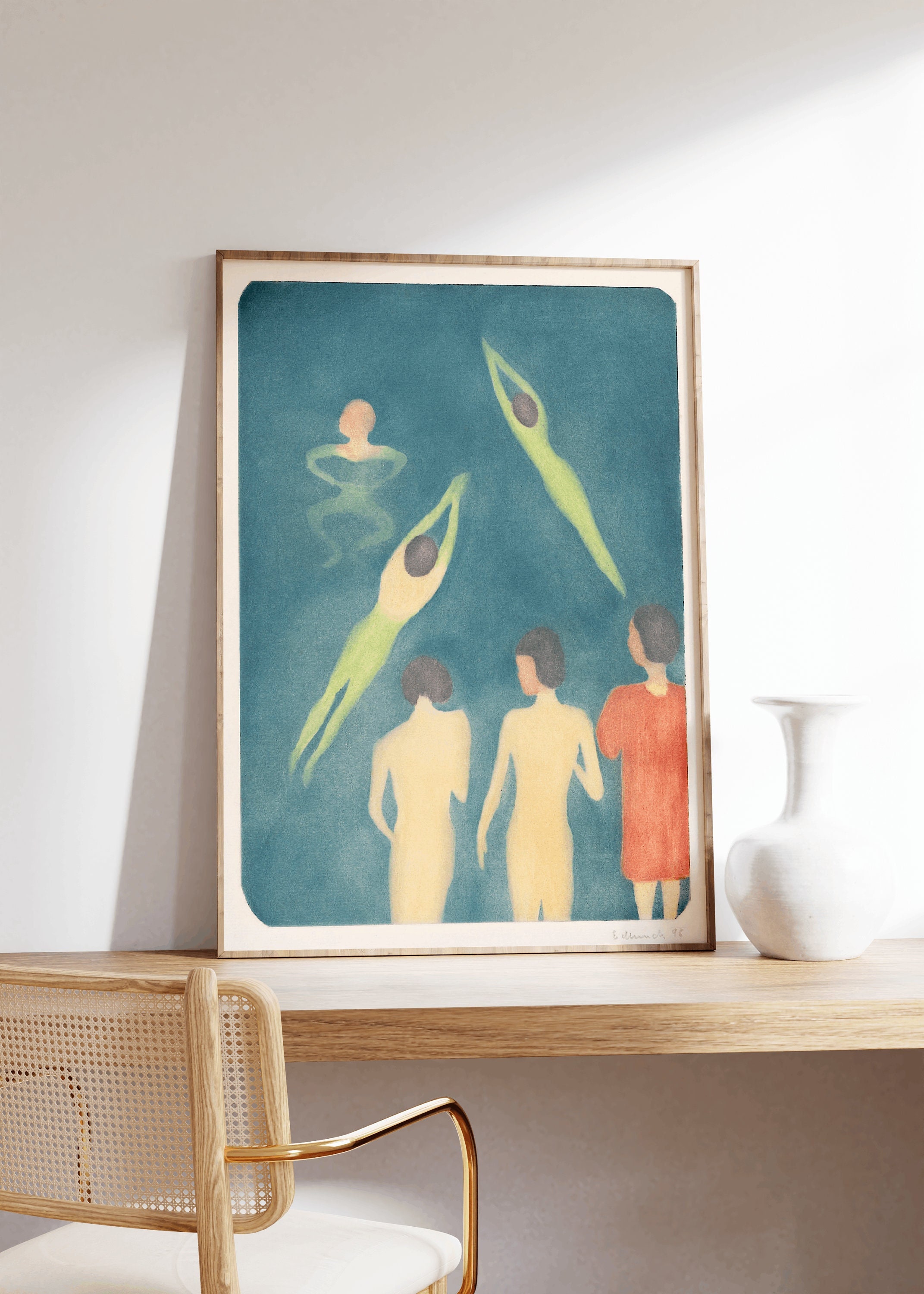 Edvard Munch Boys Bathing Print, Vintage Impressionism Art, Museum ...