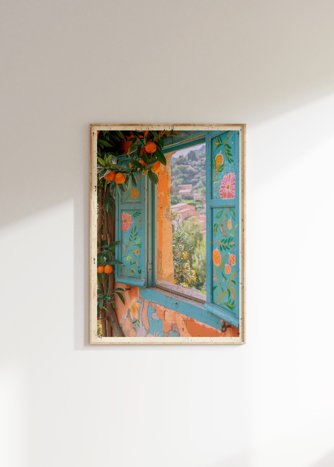 Vintage French Orange Grove Poster, French Golden Fruit Print, Old ...