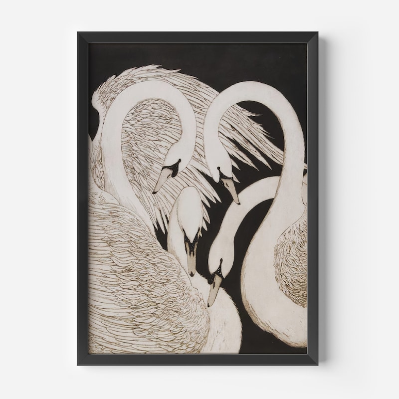 Swan Print - Etsy