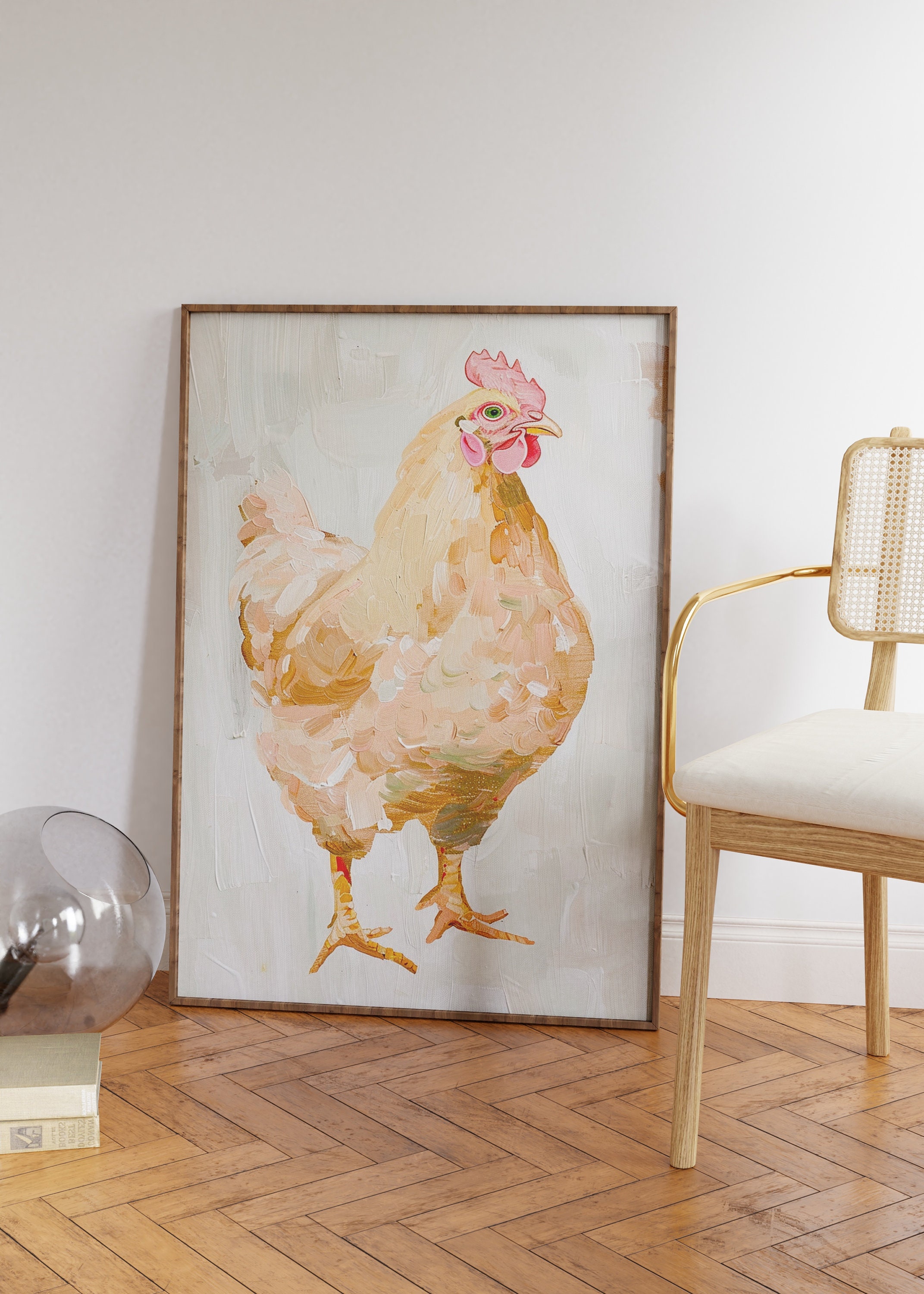 Vintage Chicken Illustration Print, Farmhouse Poultry Poster - Etsy