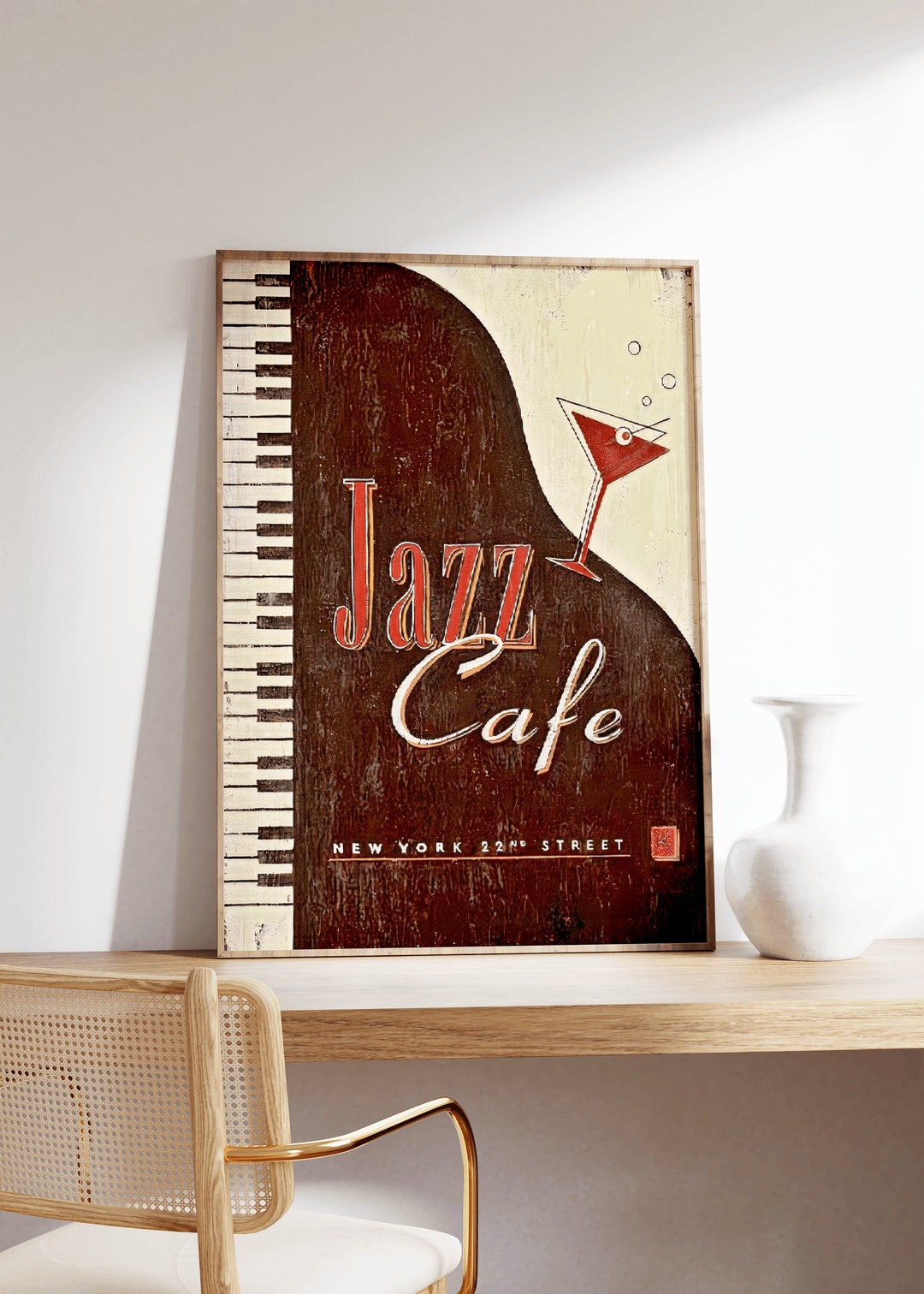 Jazz Cafe Cocktail Poster, Cocktail Bar Poster, Funny Bartender Print ...