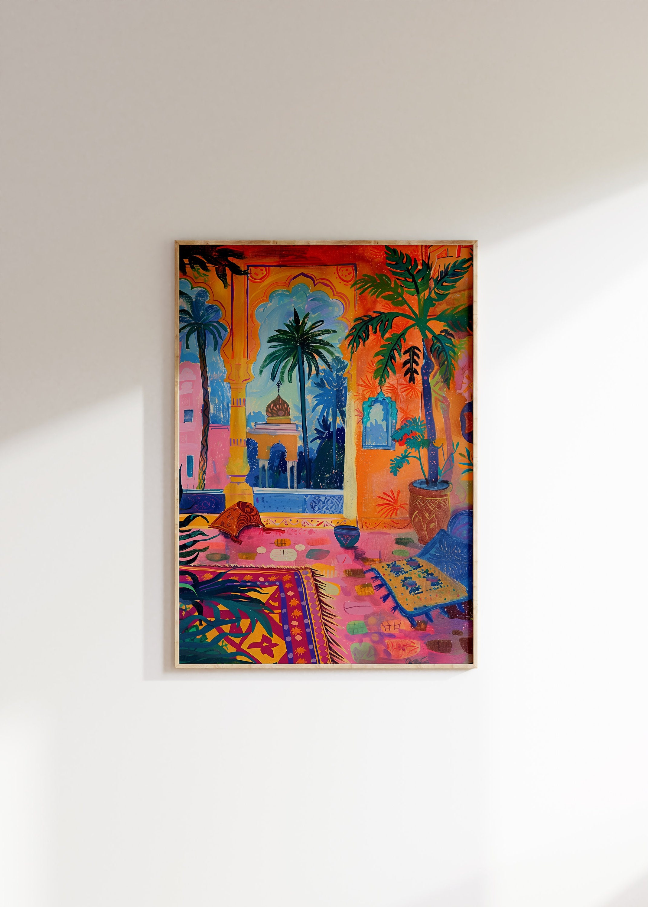 Indian Botanical Art Print, Colourful City View Poster - Etsy