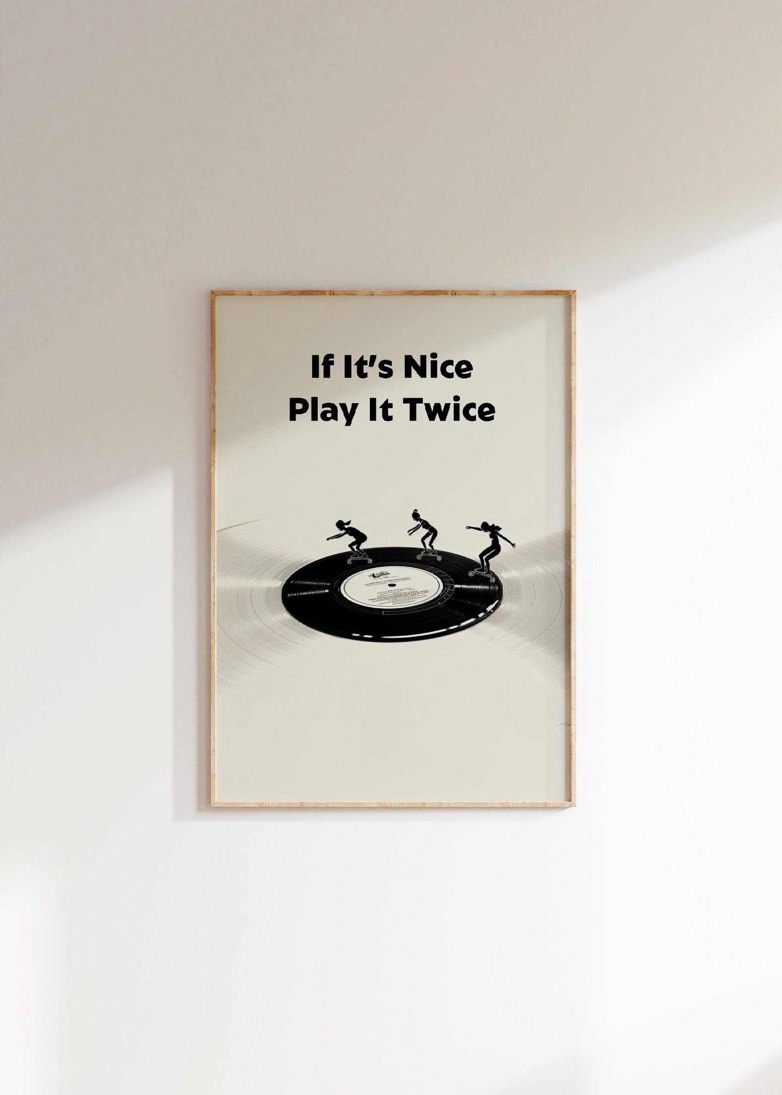 Skaters Record Label Poster, Music Label Print, Vinyl Record Poster ...