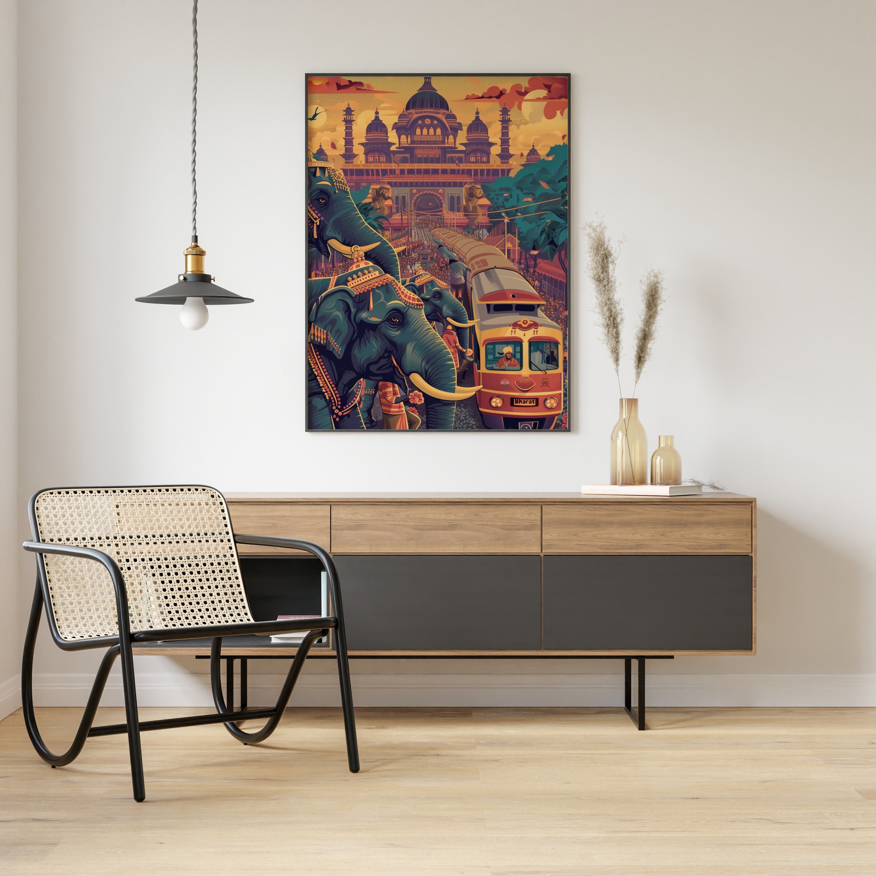 Indian Vikasit Bharat Poster, Colorful City Print - Etsy