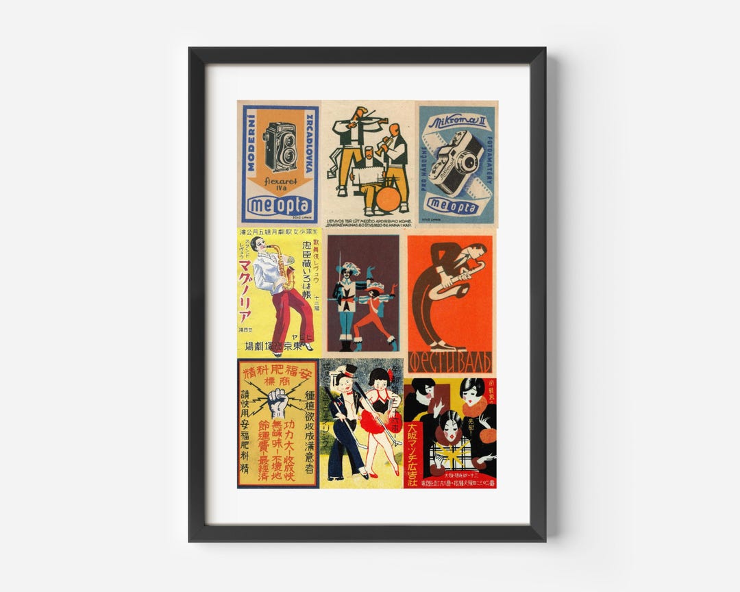 Vintage Matchbox Collage, Matchbox Compilation, Music, Dance ...