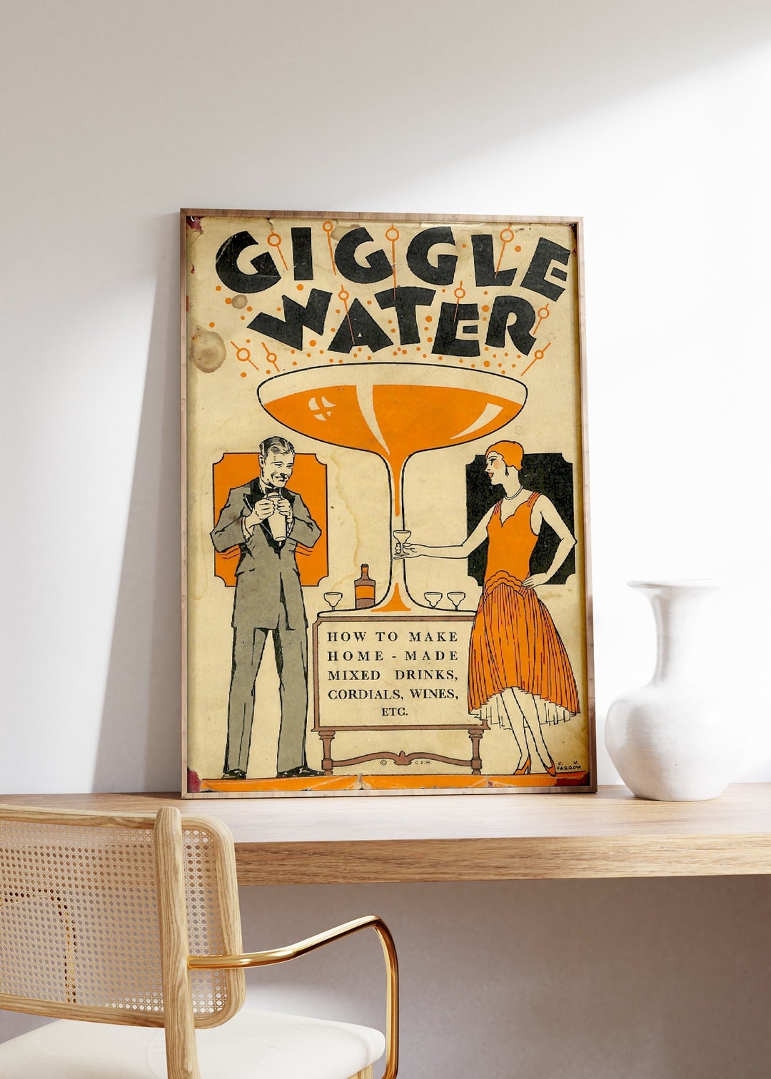 Cocktail Bar Poster, Funny Bartender Print, Old Book Cover, Large Wall ...