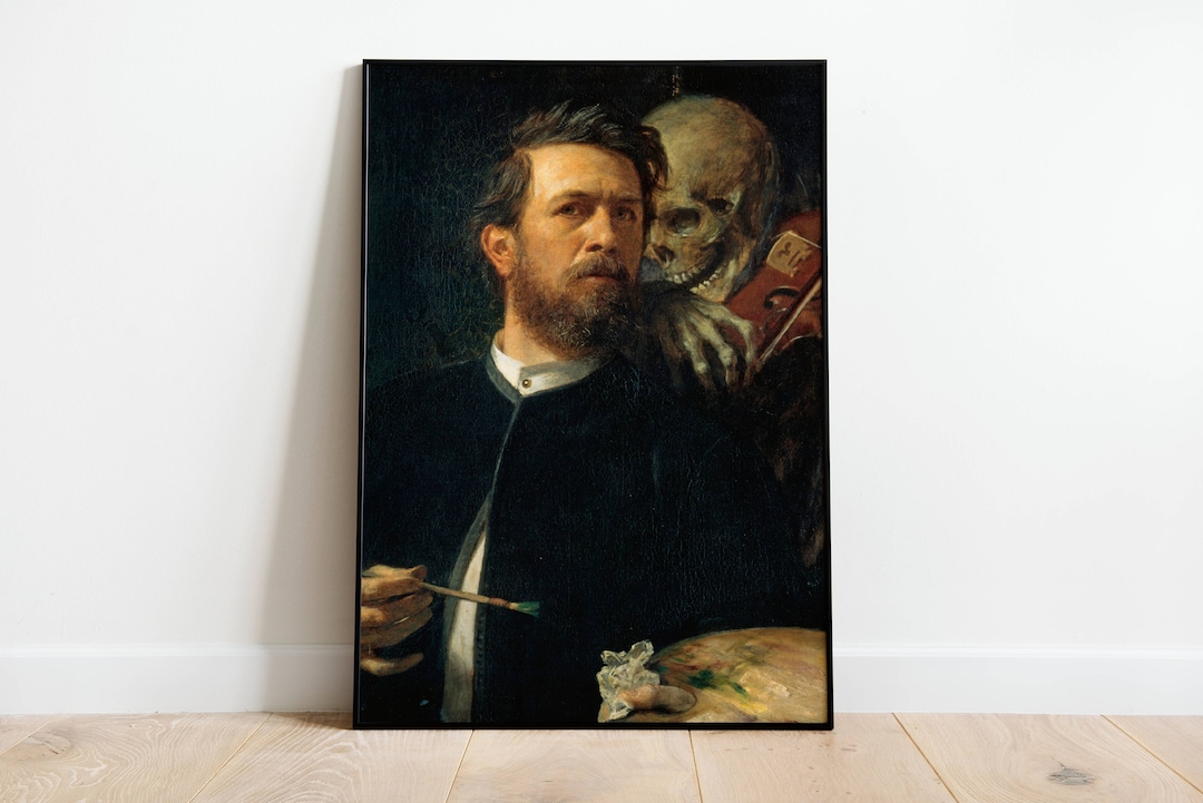 Arnold Bocklin Self-portrait With Death Playing the Fiddle - Etsy