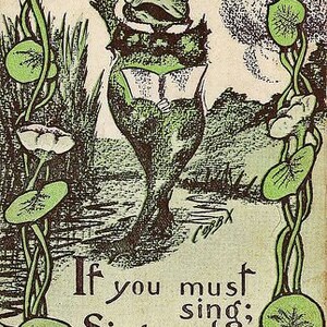 Funny Frog Singing Vintage Poster, Art Deco, Vintage Print, Colorful ...