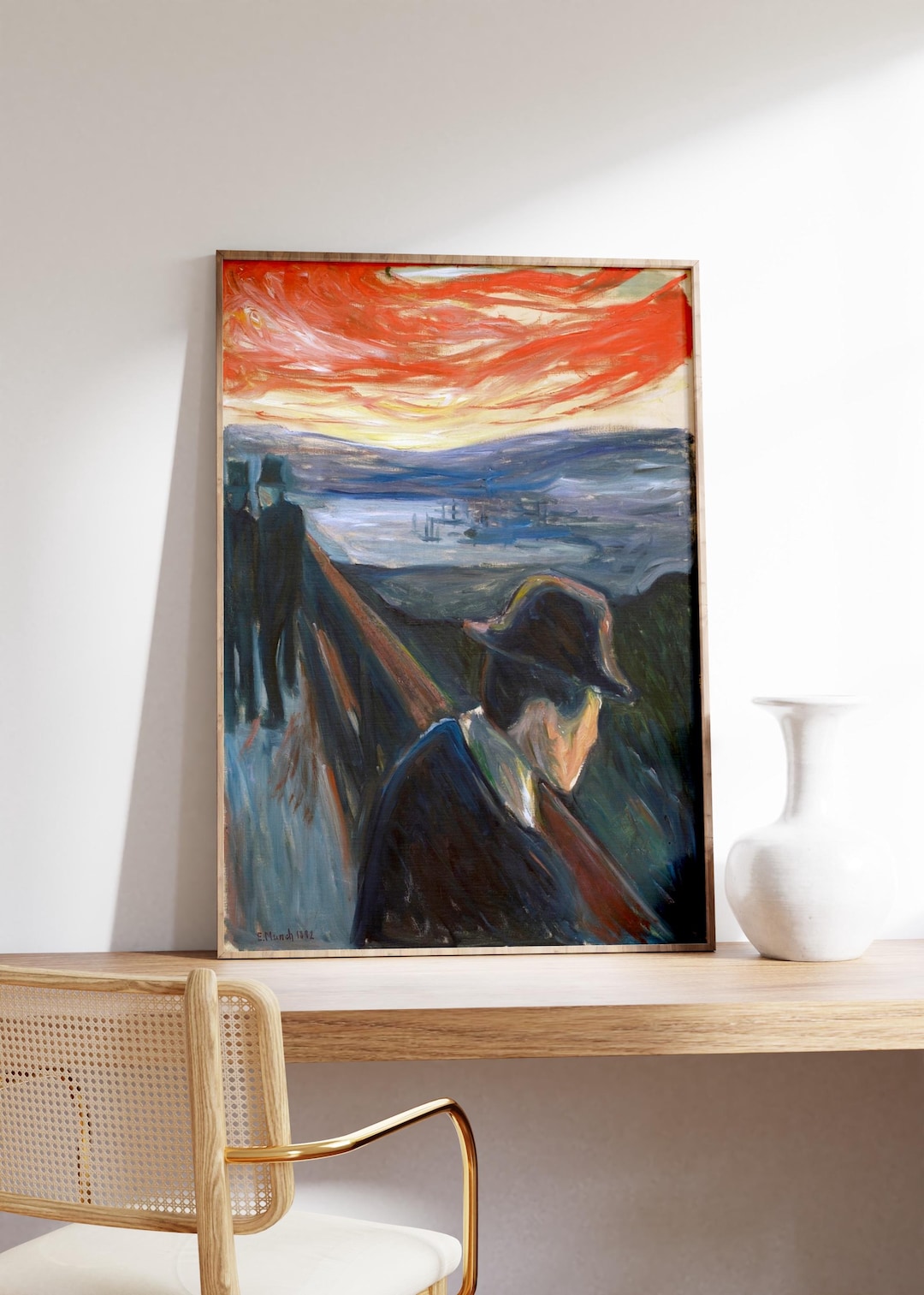 Edvard Munch's Despair Painting, Vintage Print, Impressionism Art Print ...