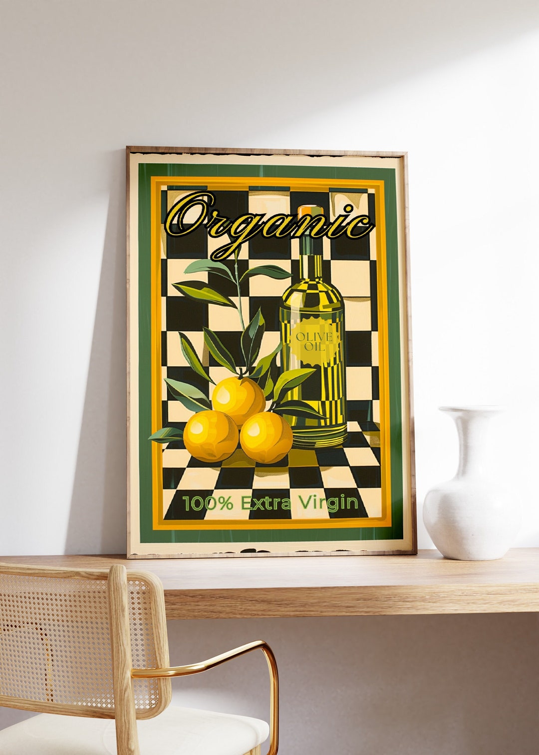 Vintage Olive Oil Poster, Retro Olive Oil Print, Food Poster, Kitchen ...