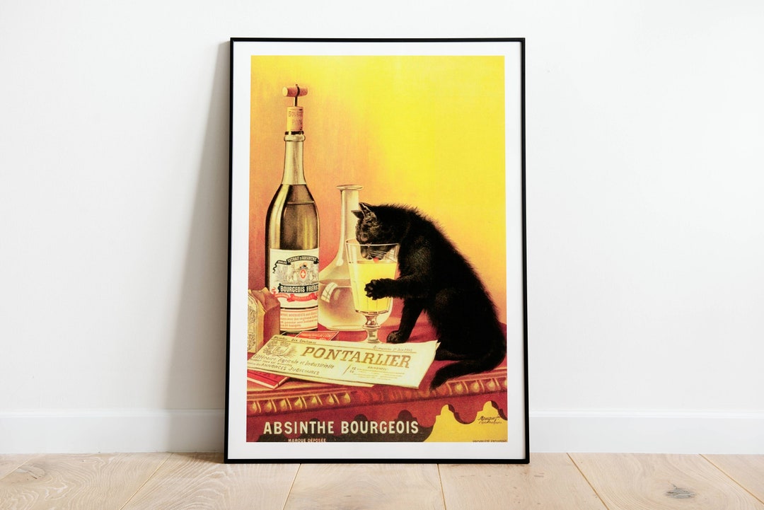 Absinthe Bourgeois Vintage Art Deco Poster, Colorful Wall Art - Etsy