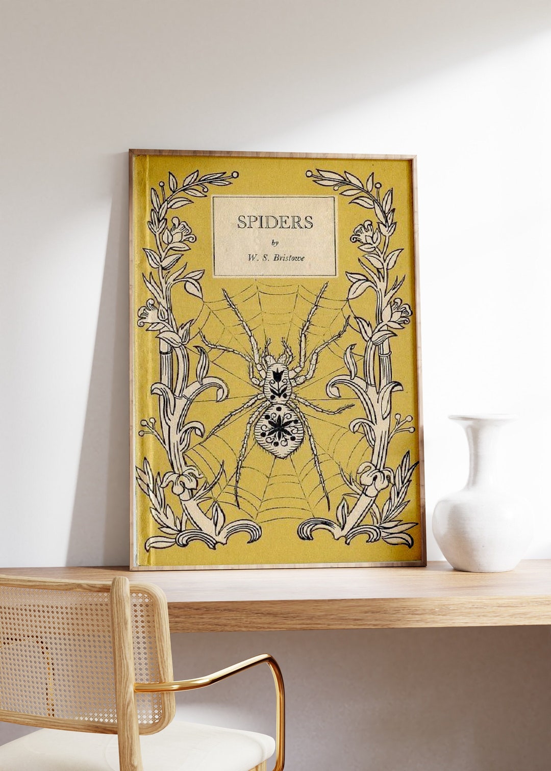 Spiders Old Book Cover Print, Spiders Poster, Insect Print, Spider Wall ...