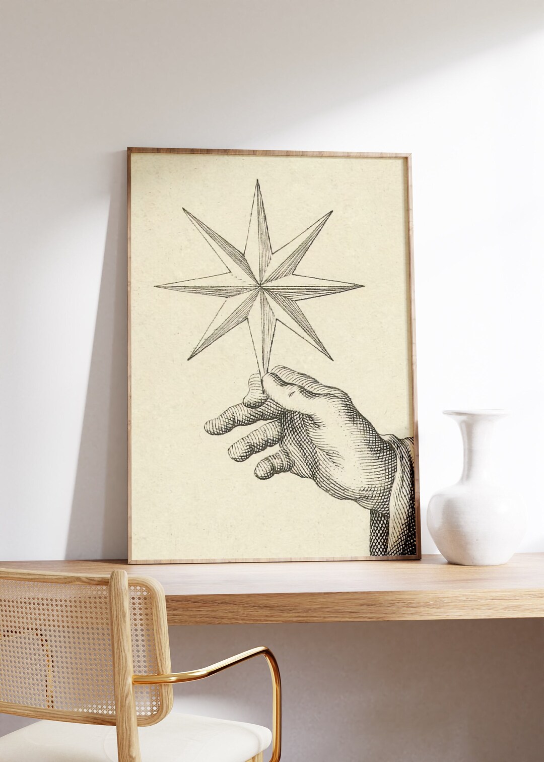 Renaissance Star, Advent Calendar, Vintage Print, Old Painting, Antique ...