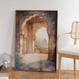 Indian Terrace Print, Colourful Indian Poster, Indian Wall Art, Room ...