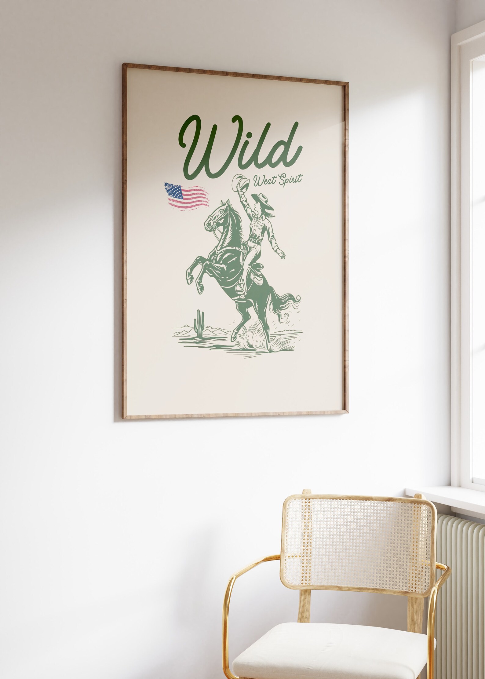 Vintage Cowgirl Horseback Riding Poster, Wild West Decor - Etsy