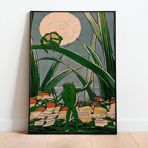 Retro Frog Wall Print Vintage Illustration Retro Quote - Etsy