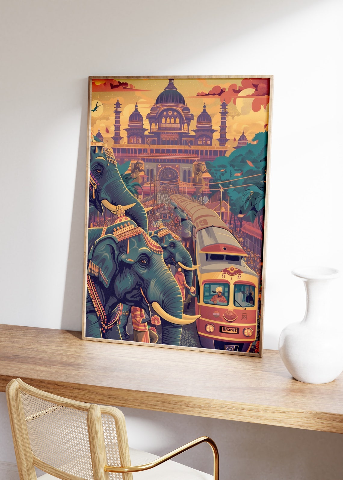 Indian Vikasit Bharat Poster, Colorful City Print - Etsy