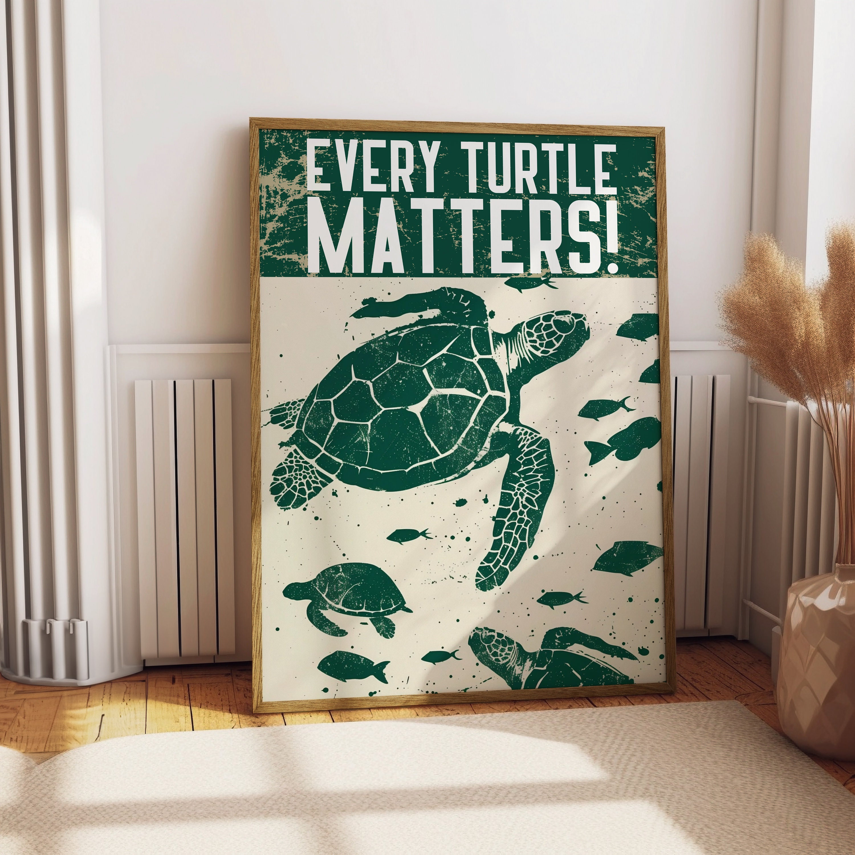 Sea Turtle Art Print, National Turtle Day Poster - Etsy