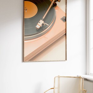 Retro Record Label Poster, Retro Room Decor, Music Label Print, Vinyl ...