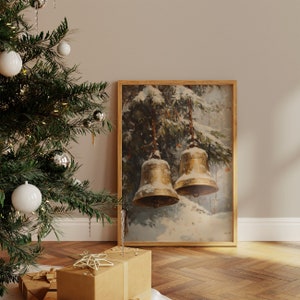 Vintage Jingle Bells Print, Winter Landscape, Christmas Decor - Etsy