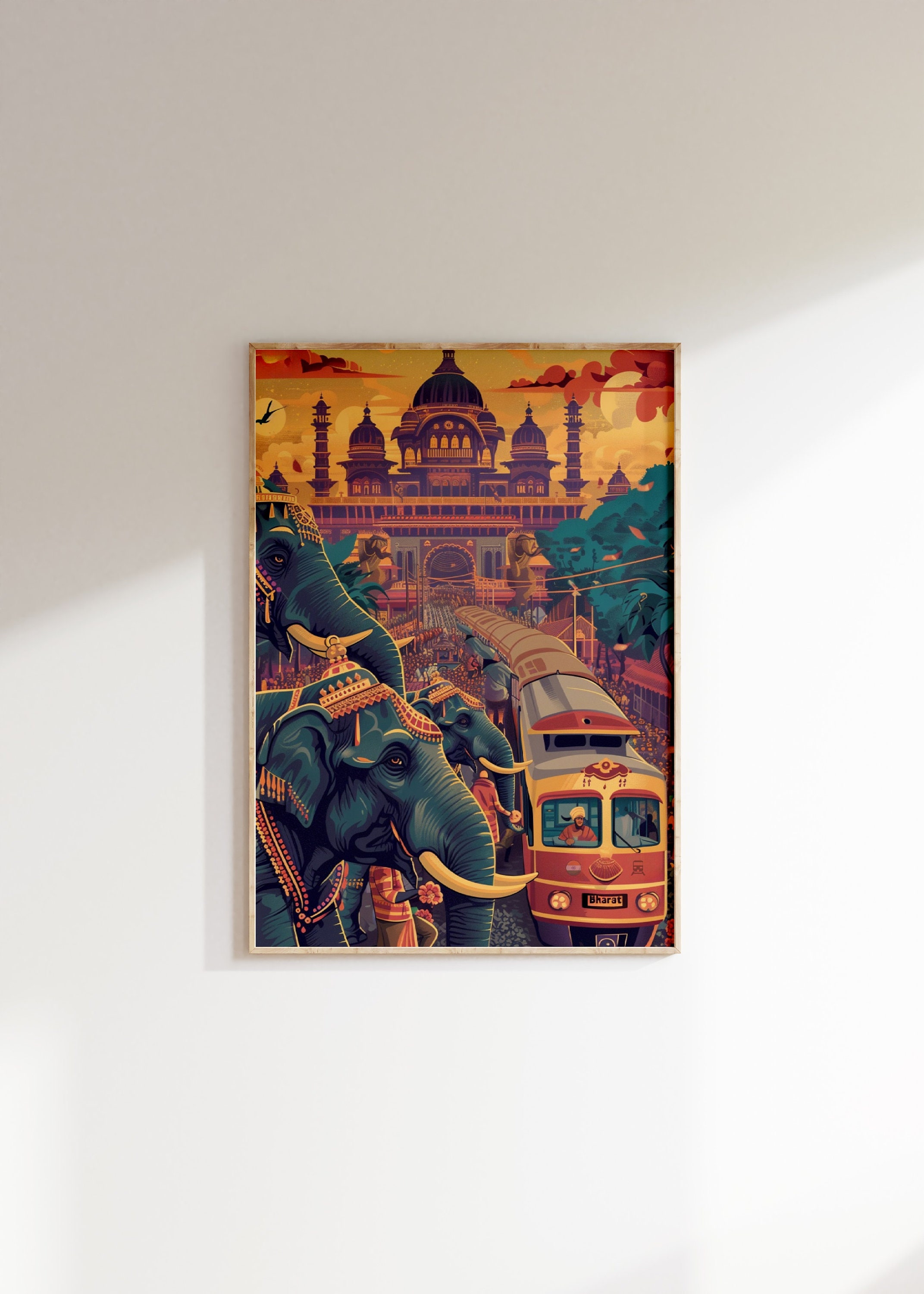 Indian Vikasit Bharat Poster, Colorful City Print - Etsy