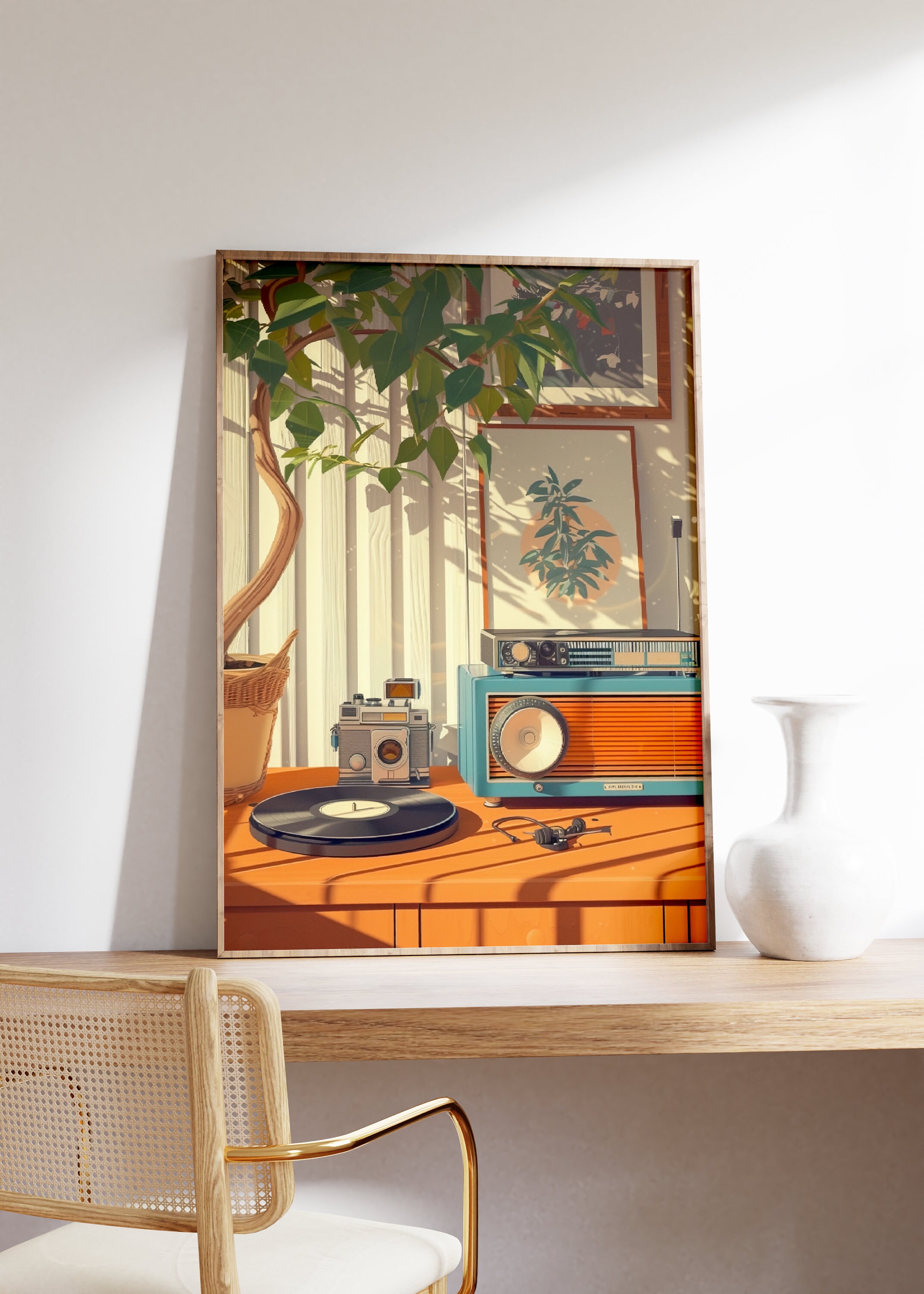 Retro Record Label Poster, Retro Room Decor, Music Label Print, Vinyl ...
