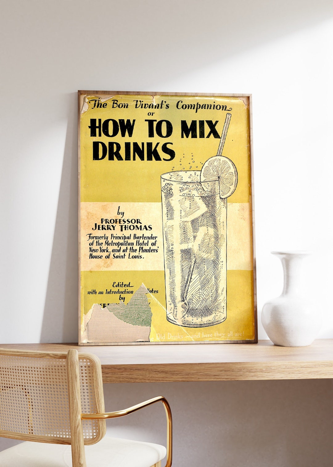 Cocktail Bar Poster, Funny Bartender Print, Old Book Cover, Large Wall ...