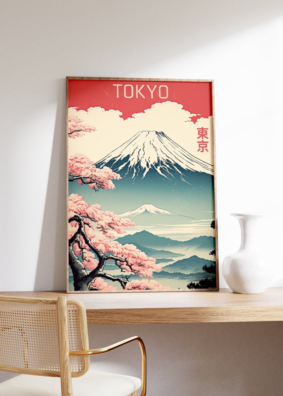 Tokyo Travel Poster, Japanese Travel Print, Mount Fuji Poster, Tokyo ...