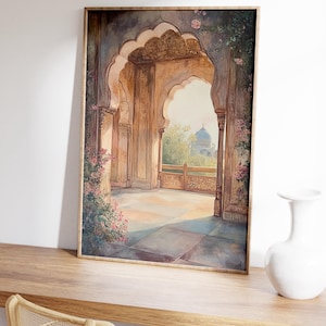 Indian Terrace Print, Colourful Indian Poster, Indian Wall Art, Room ...