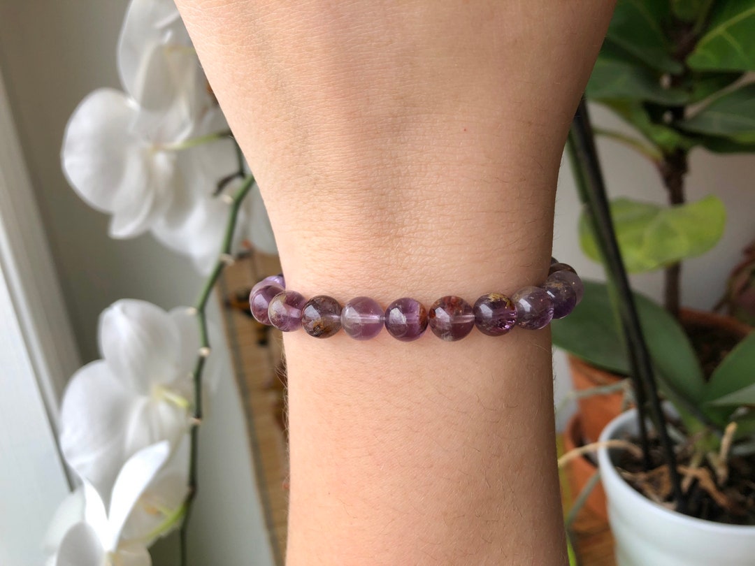 Crown Chakra Super Seven Crystal Bracelet Amethyst - Etsy