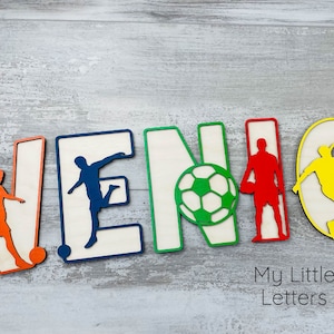 Soccer Wall Letters Sports Themed Room Decor Nursery Wall - Etsy