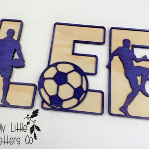 Soccer Wall Letters Sports Themed Room Decor Nursery Wall - Etsy