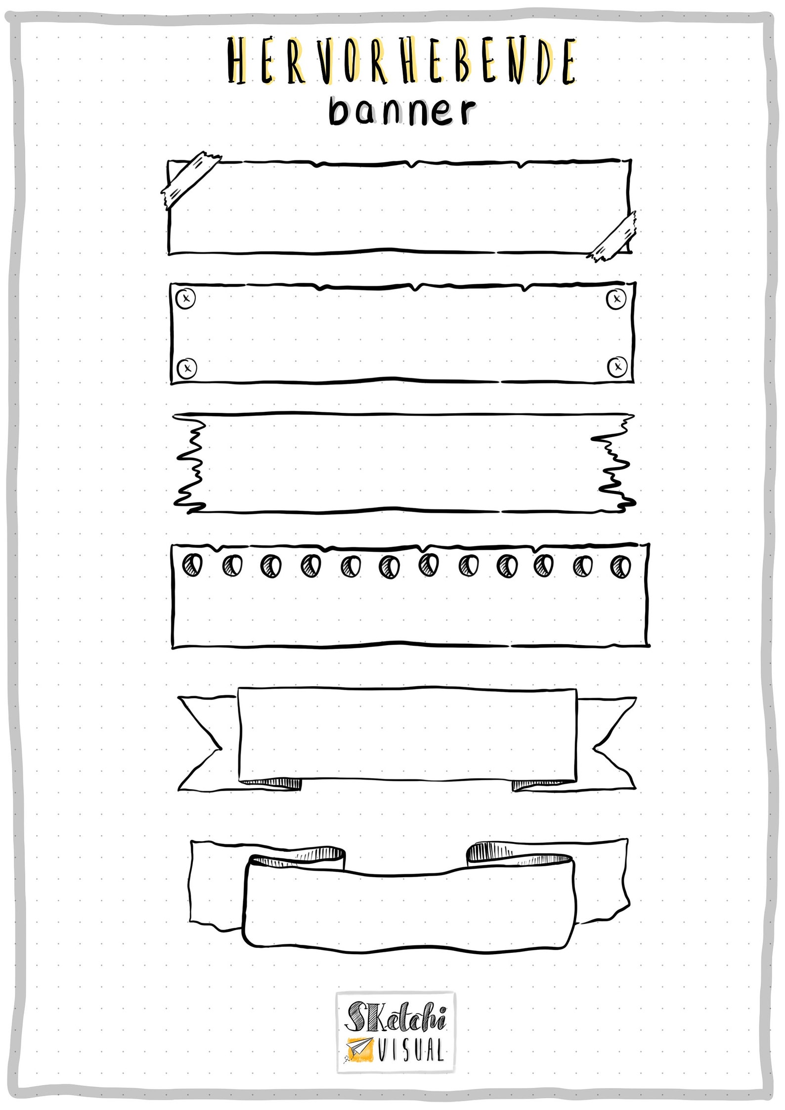 Digitale sketchnotes GoodNotes Digitale sticker Banner - Etsy.de