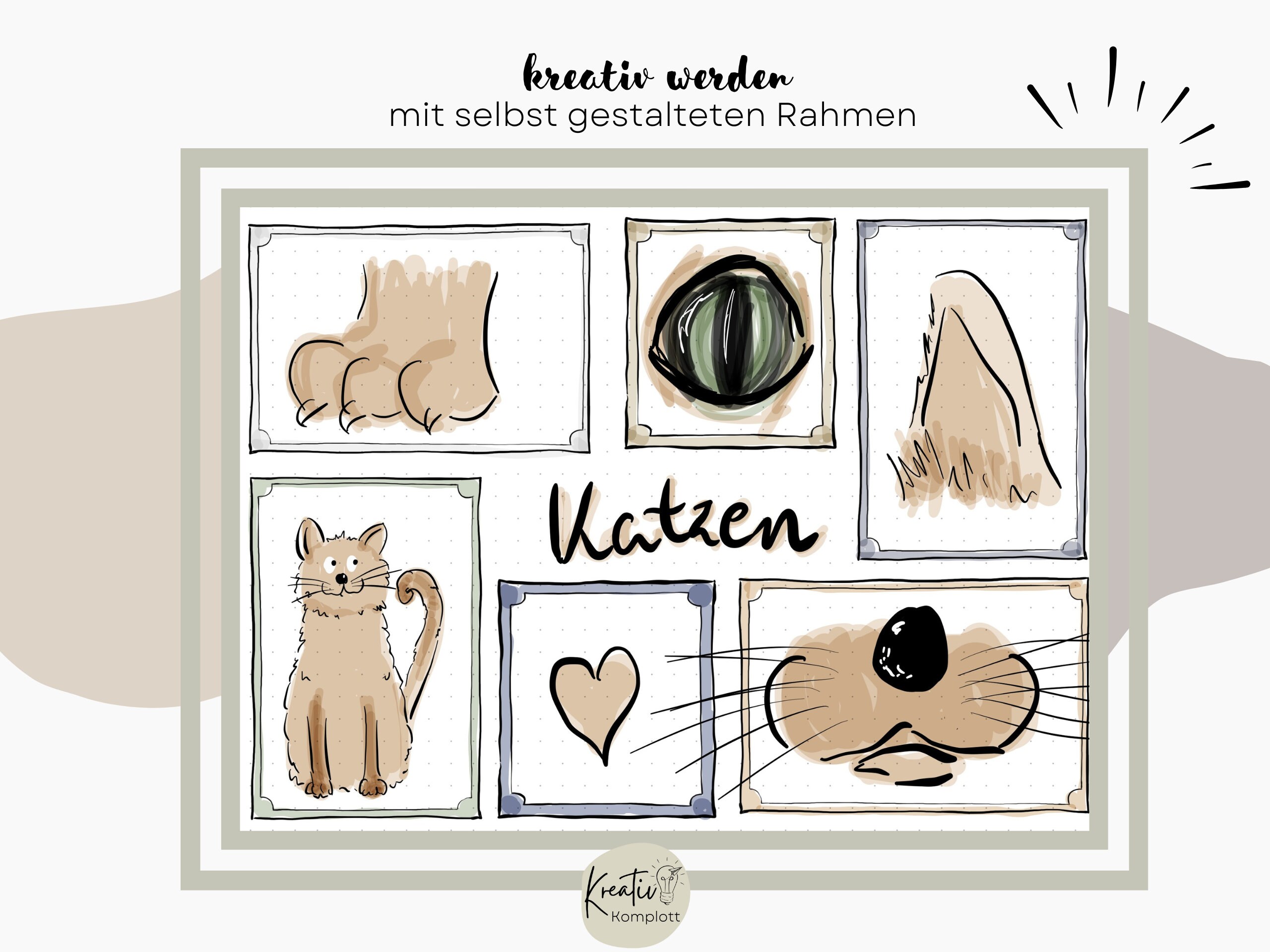 Digitale Notizen, GoodNotes, Digitale Sticker, Zettel, Textcontainer ...