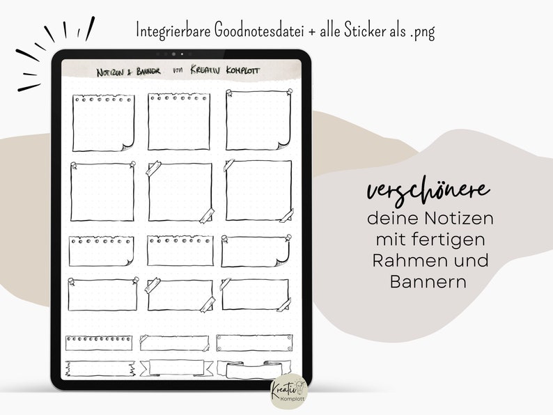 Digital Sketchnotes, Goodnotes, Digital Stickers, Banners, Text ...