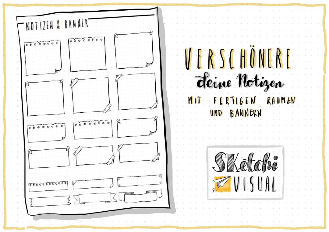 Digitale Sketchnotes Goodnotes Digitale Sticker Banner - Etsy Australia