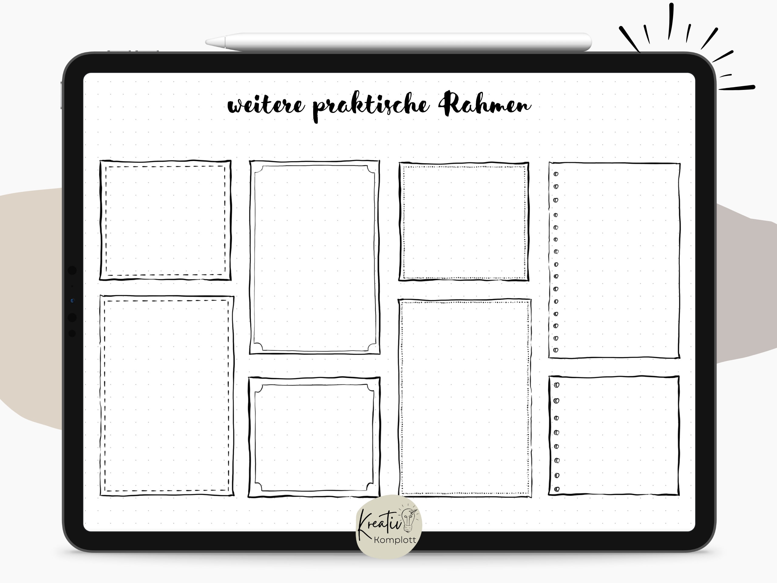 Digitale Notizen, GoodNotes, Digitale Sticker, Zettel, Textcontainer ...