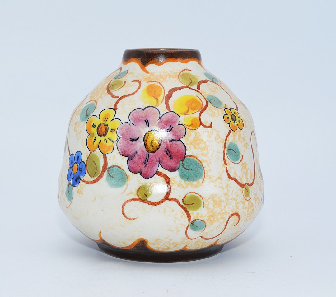 Dutch Ceramic Vase ZENITH GOUDA Vintage 50s 60s Handpainted Home ...