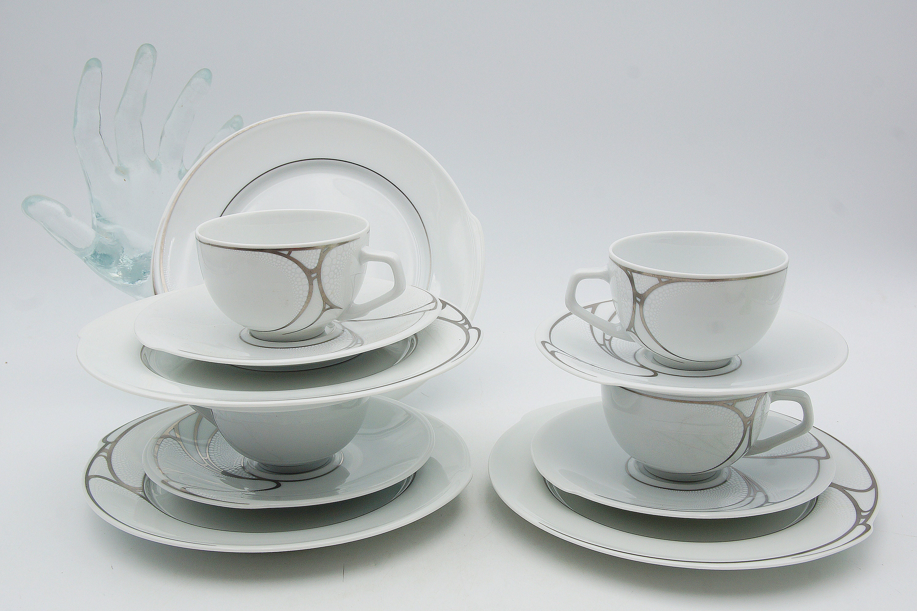 FÜRSTENBERG Kaffeeservice Teeservice für 4 Personen , 4x Kaffeegedeck ...