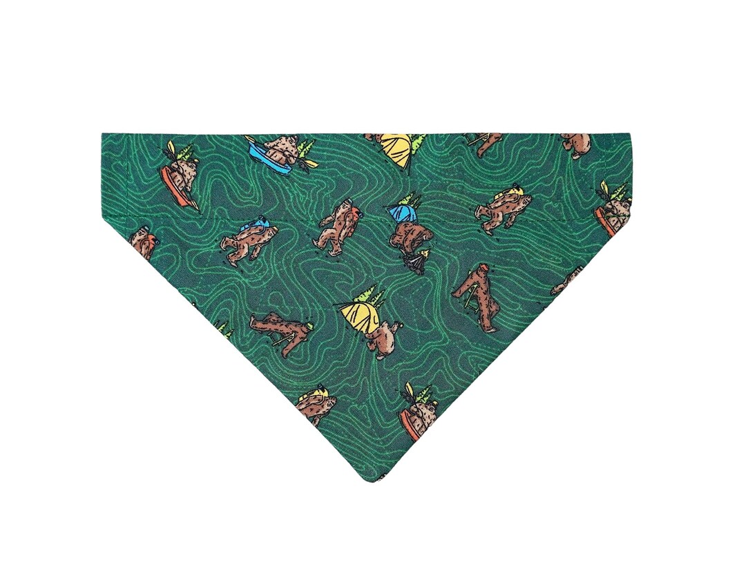 Bigfoot Dog Bandana: Sasquatch Over the Collar Pet Bandana ...