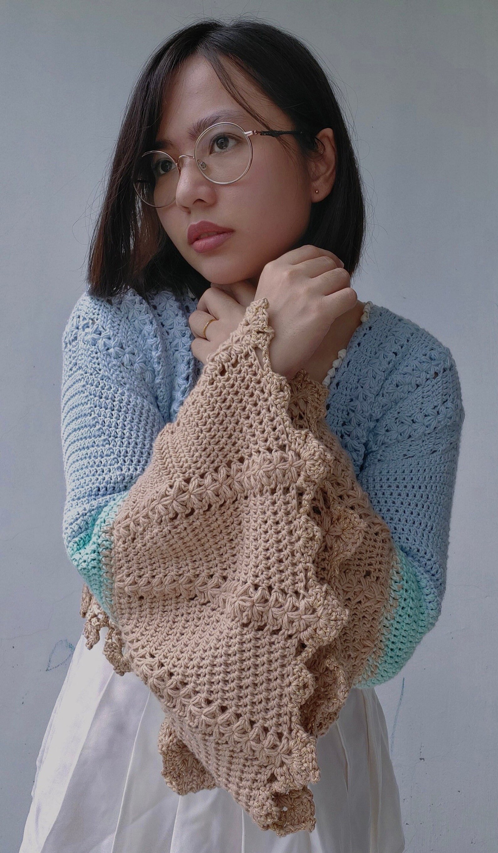 Crochet PDF Only”serafina Mermaid-tail Sleeves Open-front Cardigan ...
