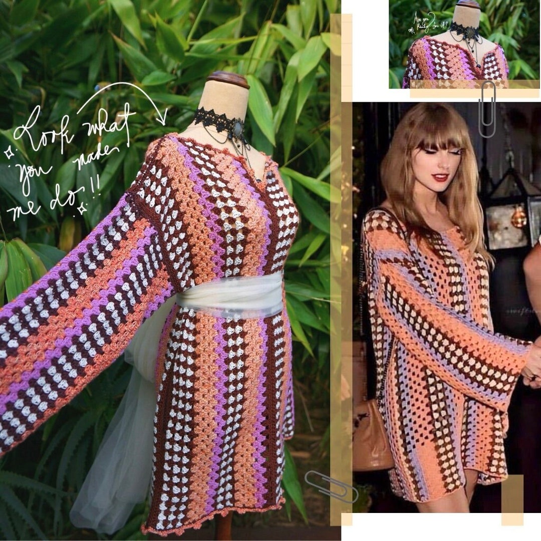 CROCHET PDF: Alison Retro Crochet Shirt Dress - Etsy
