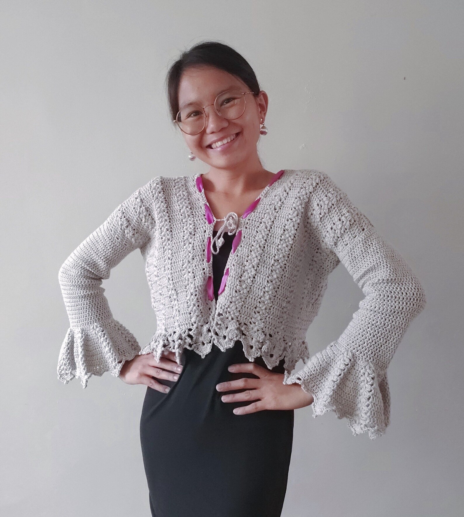 Crochet PDF Only”serafina Mermaid-tail Sleeves Open-front Cardigan ...